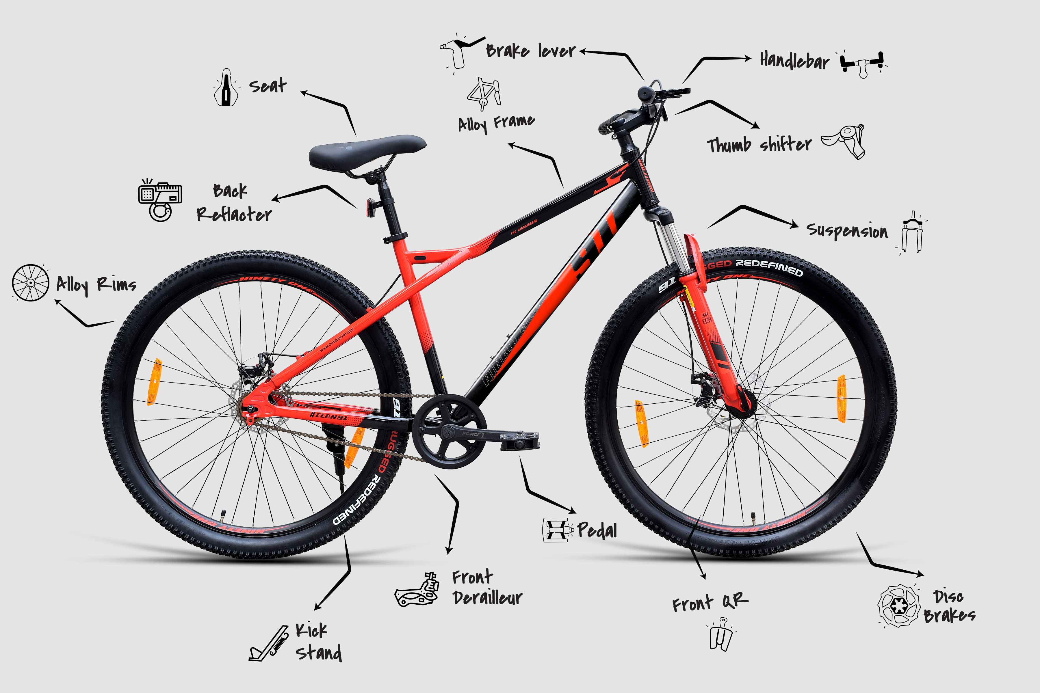 Buy Windrider 26T Single Speed Cycle by 91 Online | Ninety One Bicycles