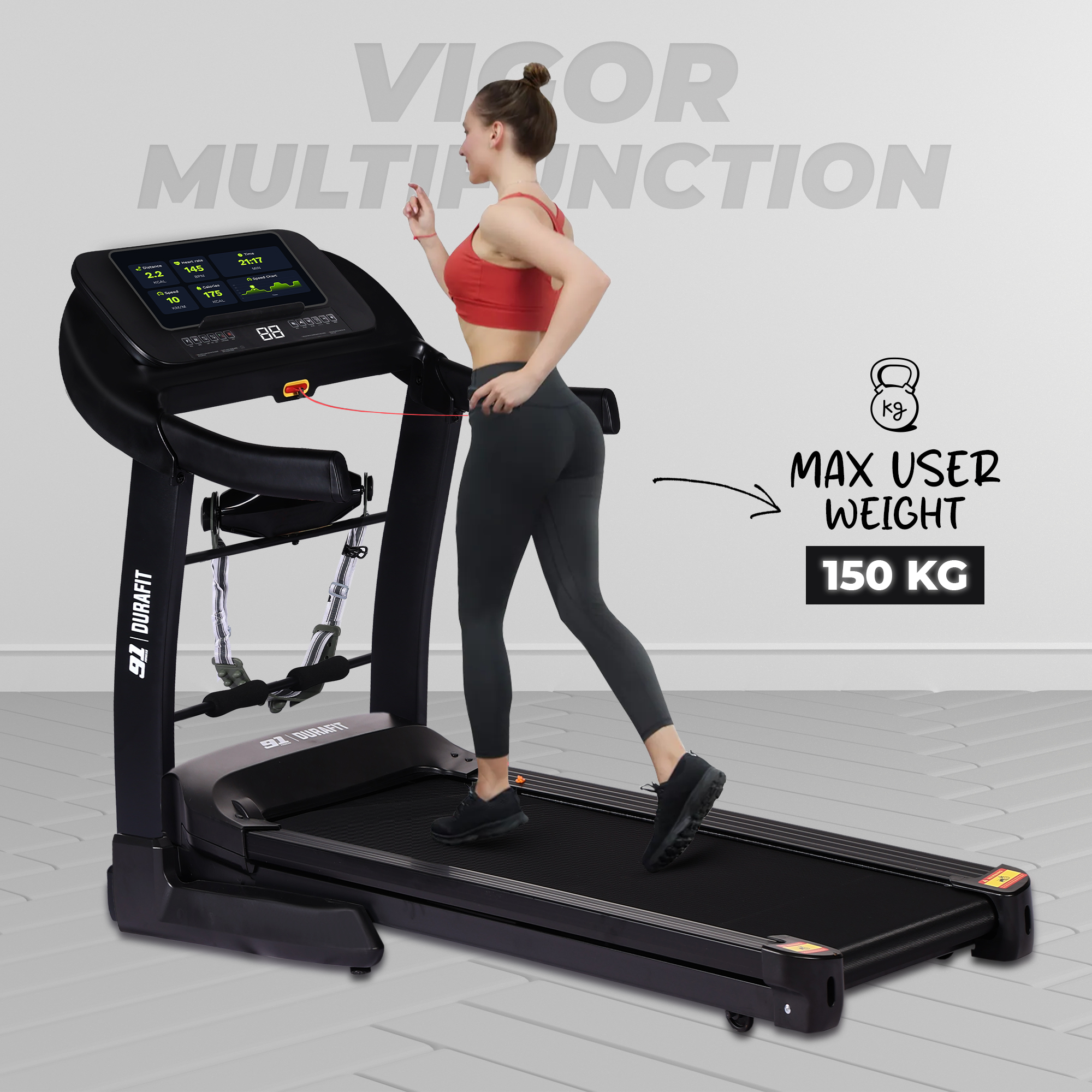 Buy Vigor Multi Function Treadmill by 91Fitness Online | 91 X Durafit ...
